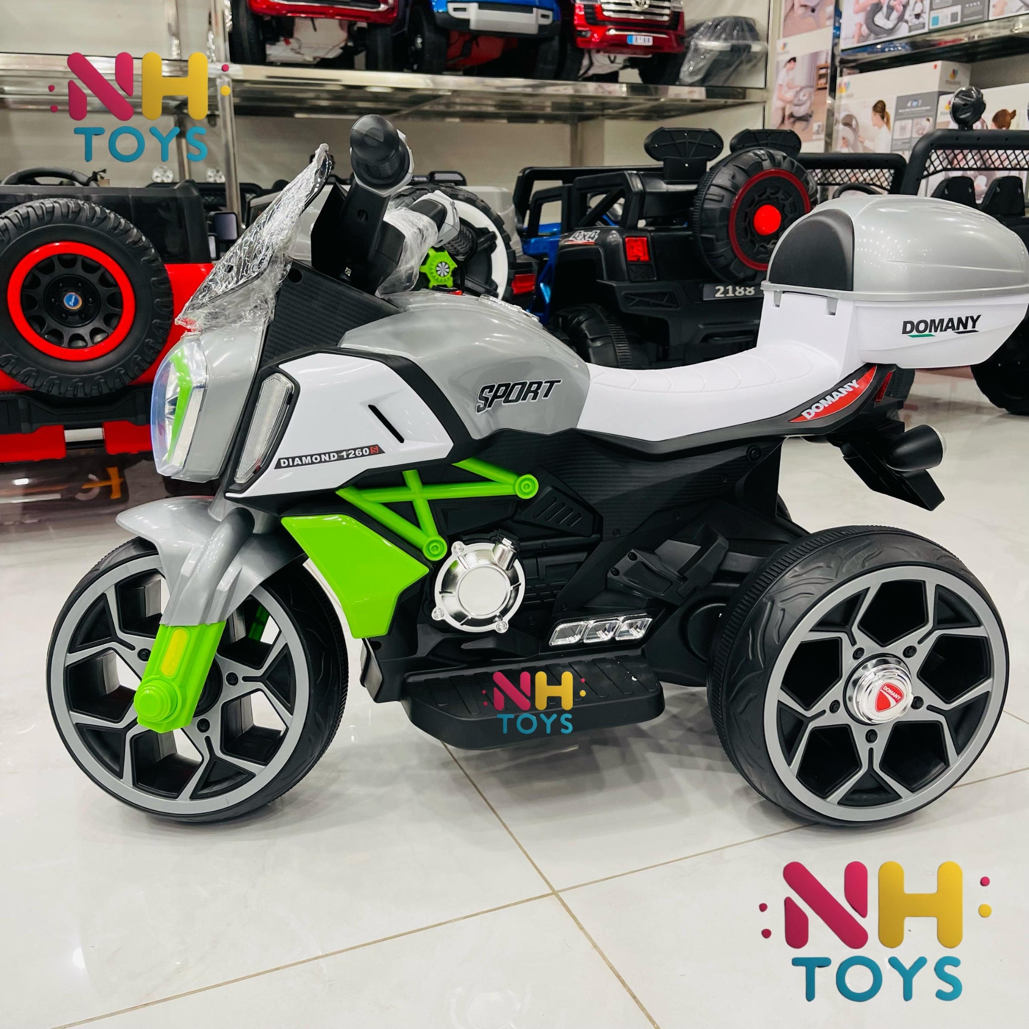 Kids Electric Ride-On Motor Bike | Dual Engine | 6V Battery | NH Toys ...